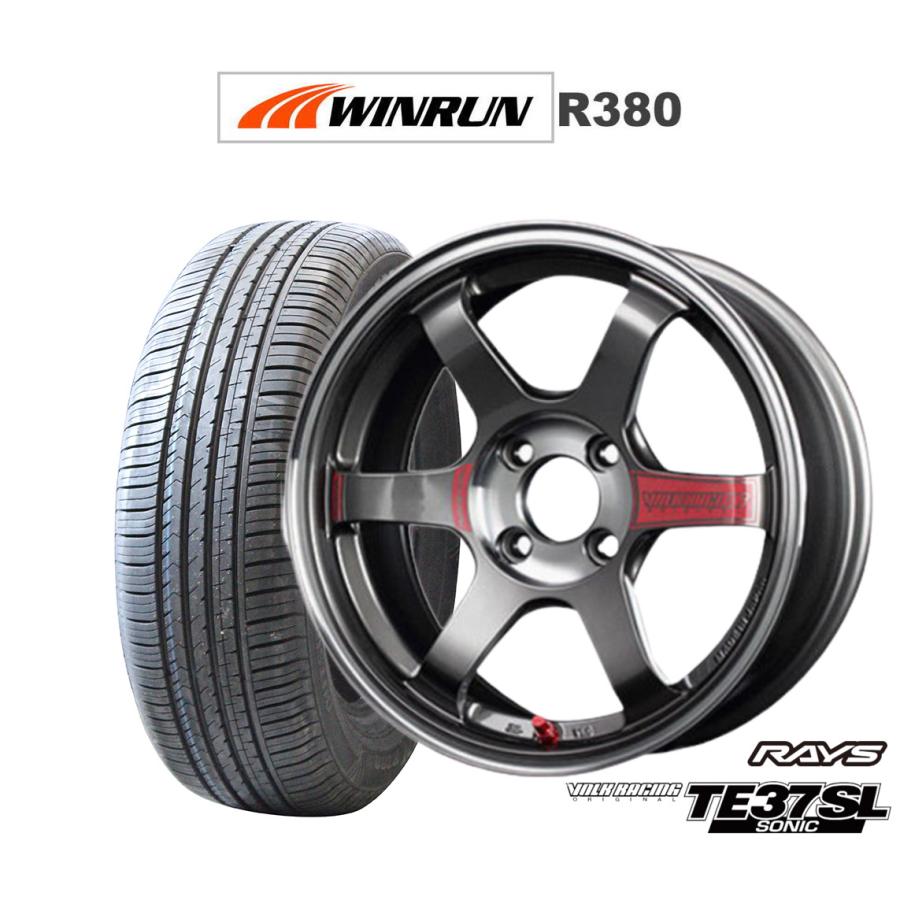RAYS サマータイヤ ホイール4本セット レイズ ボルクレーシング TE37 SONIC(ソニック)SL WINRUN ウインラン R380 175/65R15 : カーポートマルゼン ...