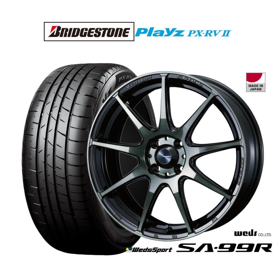 WEDS サマータイヤ ホイール4本セット ウェッズ ウェッズスポーツ SA-99R ブリヂストン PLAYZ プレイズ PX-RVII 195/60R16 : カーポートマルゼン - 通販 ...