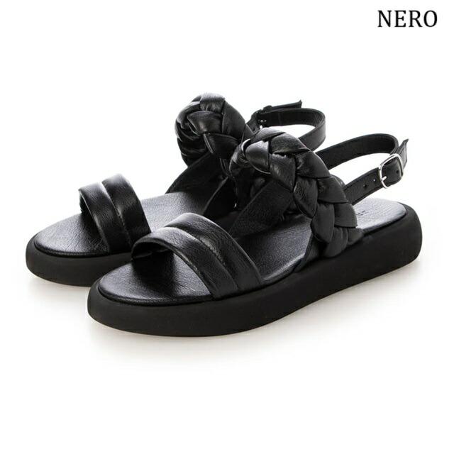 BRADOR（ブラドール） サンダル クロス レディース 本革 レザー 牛革 シンプル 夏 シューズ 靴 カジュアル 革サンダル レザー ...