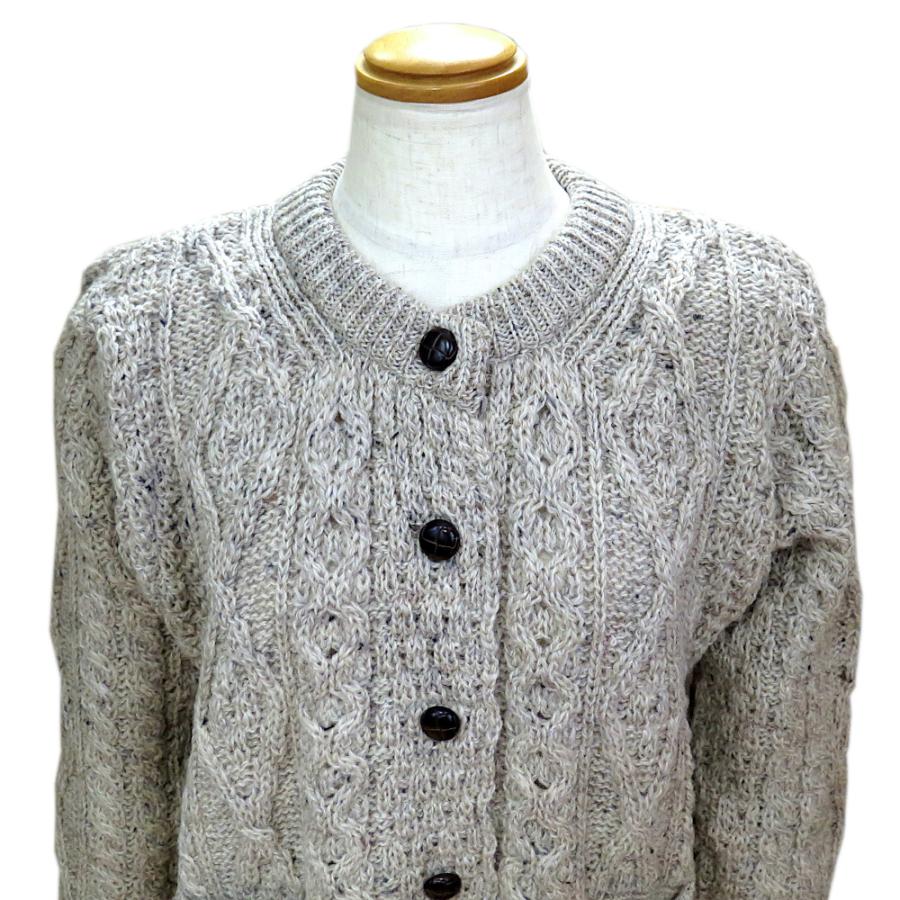 【SALE】ARAN WOOLEN MILLS アランウーレンミルズ ヘリテージウーステッドウールケーブルカーディガン B339 カラー:920 オートミール サイズ:M 返品不可 ...