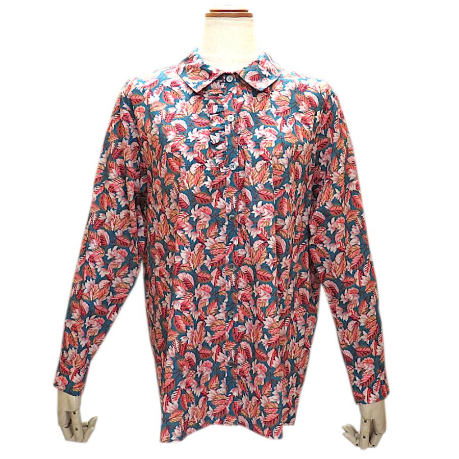 michel beaudouin 【SALE】Michel Beaudouin ミシェルボードワン MB-B9304 LIBERTY リバティフリルブラウス col.2 SAUMON サイズ ...