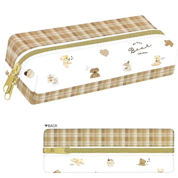 MY TINY BEAR くま×チェック 2ルームペンケース 筆箱 209559 K 2022年9月 : carrotヤフー店 - 通販 ...