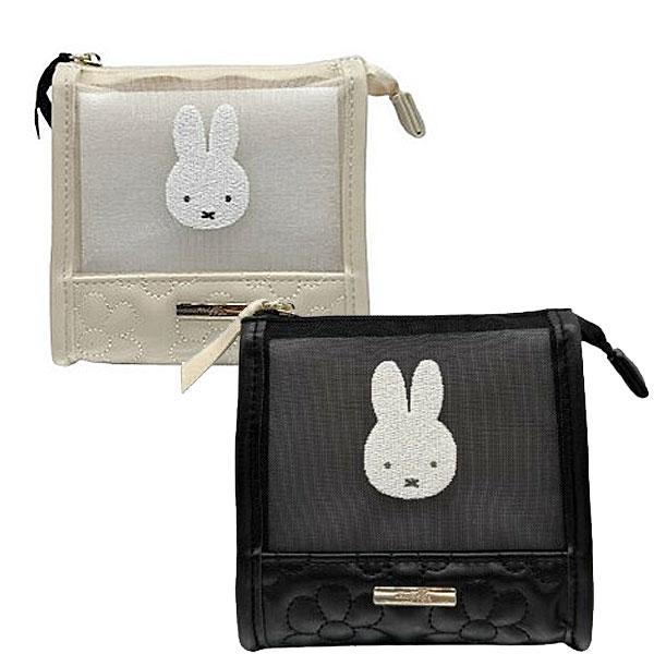 Miffy（ミッフィー） モノクロシリーズ ミニスクエアポーチ DBM-3037/アイボリー DBM-3038/ブラック マリモクラフト 2025年7月 女の子 かわいい ポーチ 小物入れ ...