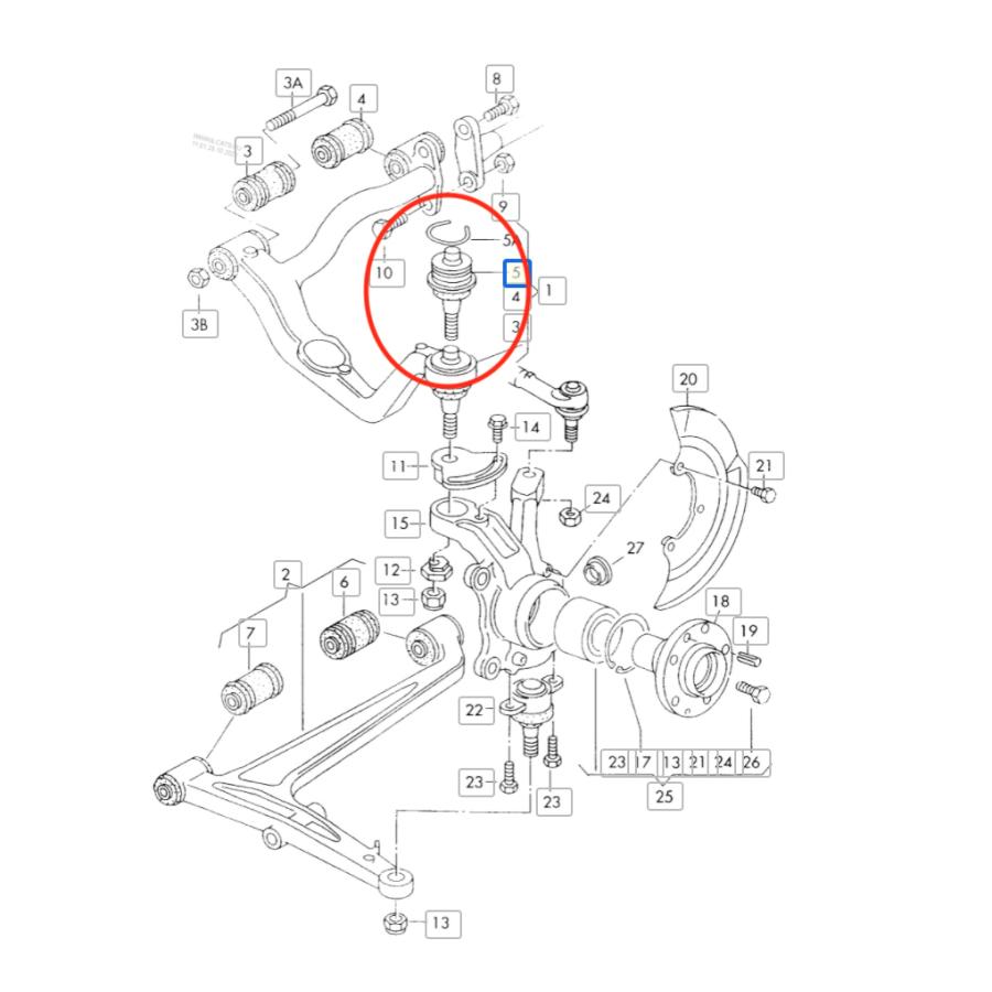 フォルクスワーゲン（Volkswagen） 互換品 正規品 新品即納 701407187A VW ヴァナゴン フロント アッパーアーム ボール ...