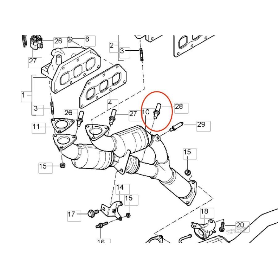フォルクスワーゲン 新品即納BOSCH製 95560613610 ポルシェ カイエン 9PA O2センサー ラムダセンサー リア右 : 輸入車 ...