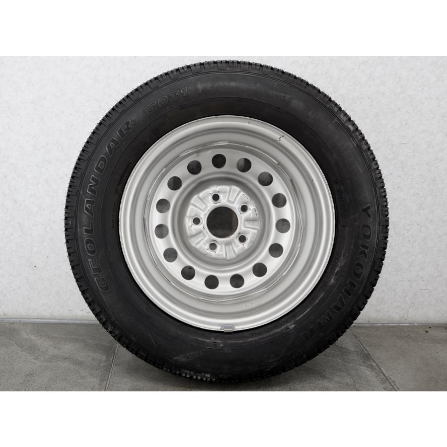 三菱 パジェロミニ H58A 純正 スペアタイヤ (スチールホイール) 15インチ 5.5J 5穴 PCD：114.3 ※ GEOLANDAR 175/80R15 10分山 : アップス ...