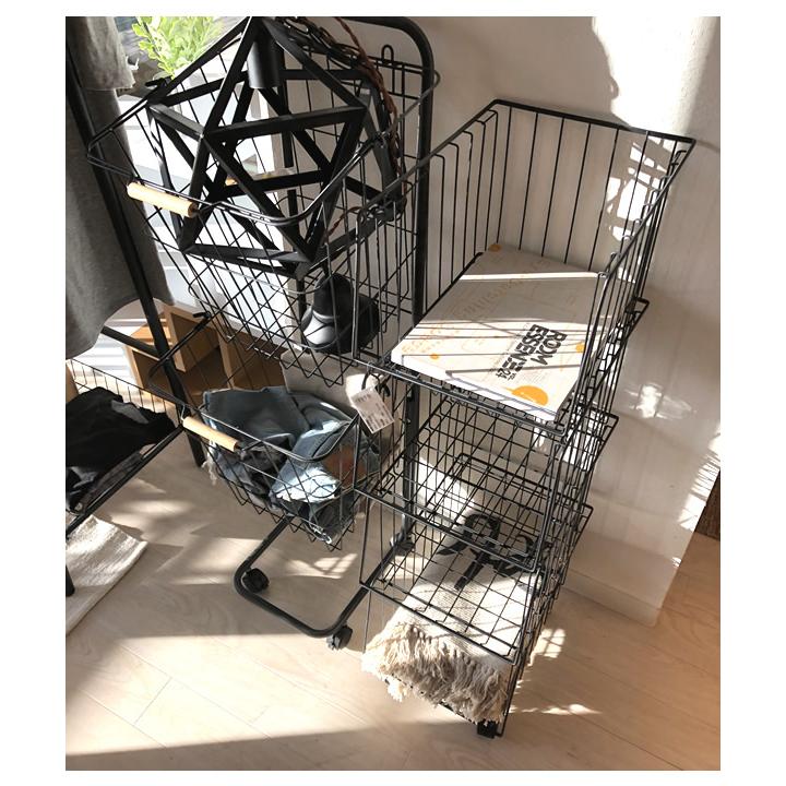 4段 高さ95cm スタッキングワゴン おしゃれ ワイヤーラック AKB-439 AGD/BK スタッキングワゴン4D :103d00317:インテリアSHOP カーサリア - 通販 ...