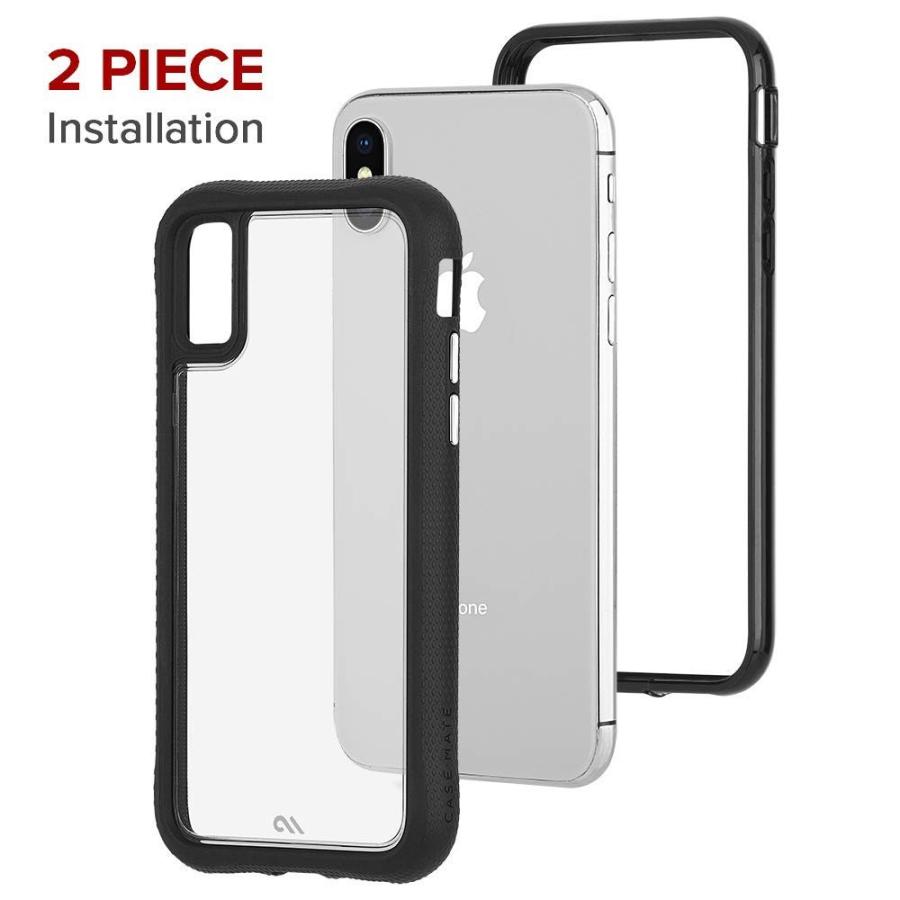 Case-Mate iPhoneX/iPhoneXs 共用 高い耐衝撃機能を持つケース クリア/ブラック Protection Cease Clear/Black :CM037958:Case ...