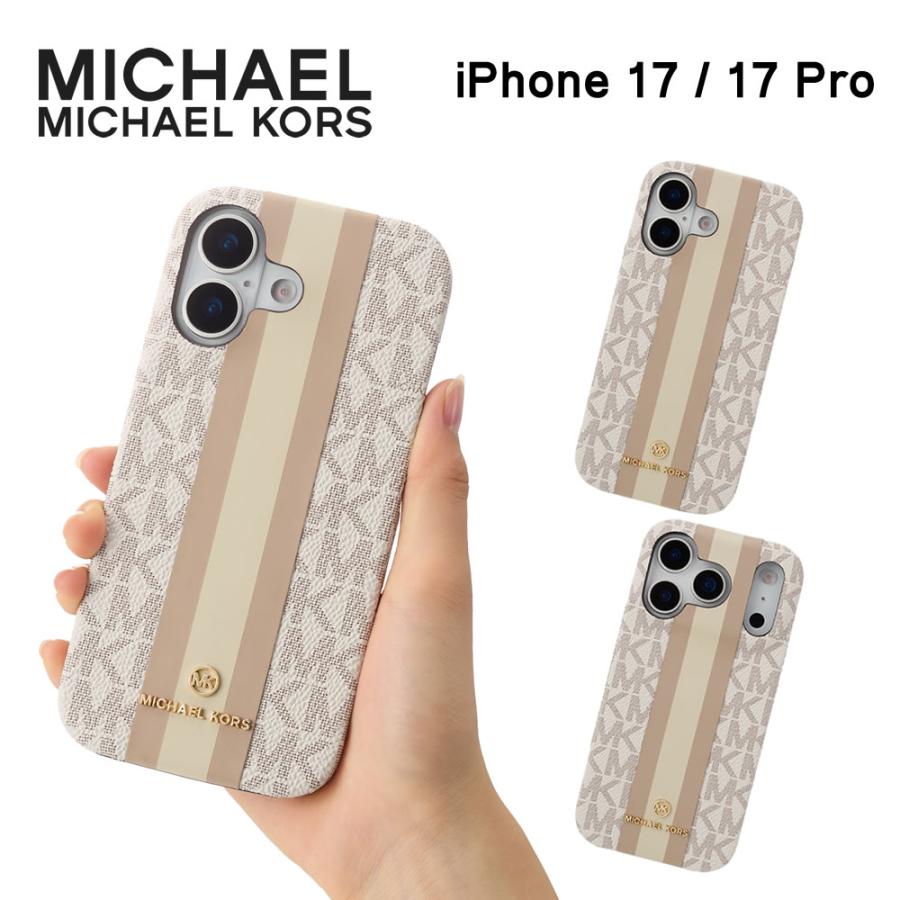 MICHAEL KORS Slim Wrap Case Stripe for MagSafe iPhone17 17Pro スマホケース ブランド カバー iPhone アイフォン 大人 女性 ...
