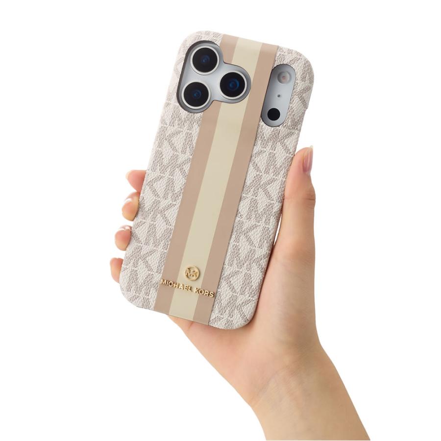 MICHAEL KORS Slim Wrap Case Stripe for MagSafe iPhone17 17Pro スマホケース ブランド カバー iPhone アイフォン 大人 女性 ...