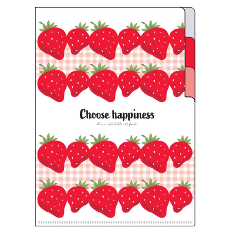ICHIGO4 クリアファイルA5 3P A イチゴ いちご 苺 可愛い インデックス 3ポケット 737508 : キャラクター雑貨 ラフラフ - 通販 - Yahoo!ショッピング