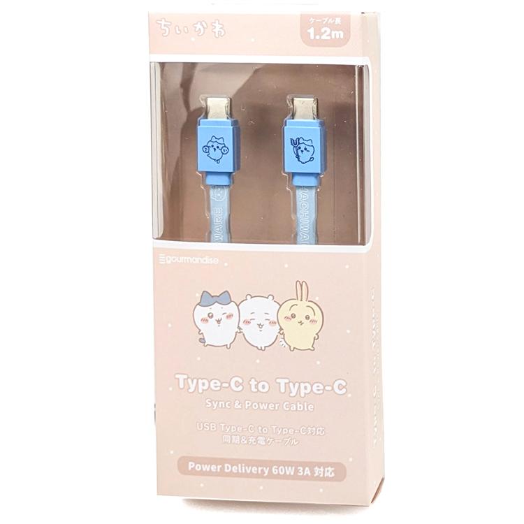 ちいかわ PD60W対応 USB2.0 Type-Cケーブル ハチワレ Power Delivery 60W 551463 LINEスタンプ ...