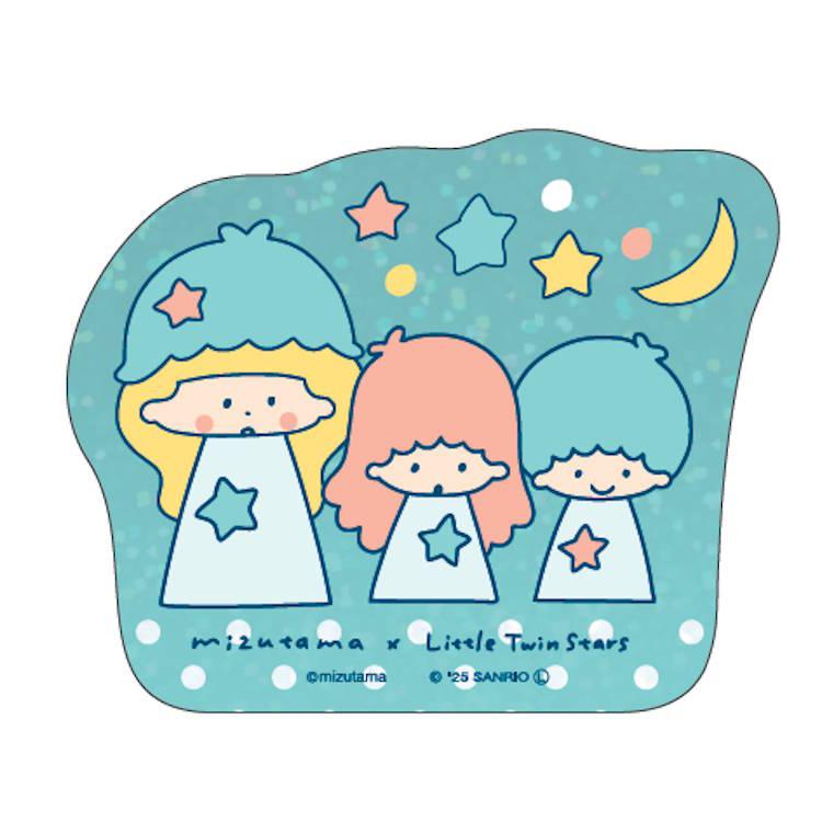 mizutama×サンリオキャラクターズ ホログラムステッカー リトルツインスターズ シール デコ デコレーション 目印 めじるし キラキラ 793313 : キャラクター雑貨 ラフラフ ...