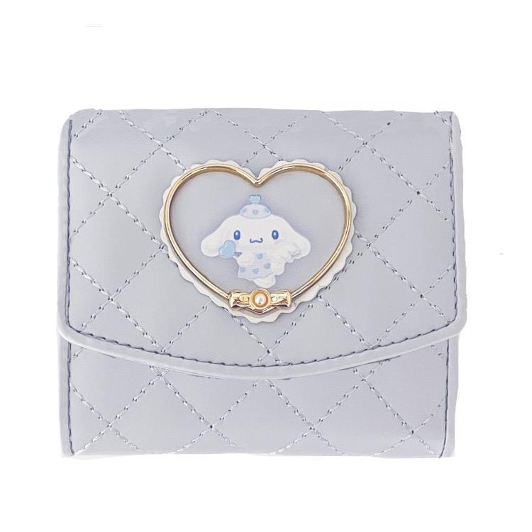 シナモロール 三つ折り財布 151376 ハートフレーム CINNAMOROLL サンリオ : キャラクター雑貨 ラフラフ - 通販 ...