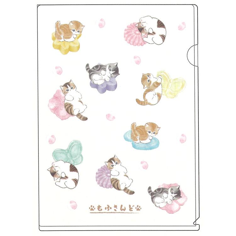 mofusand クリアファイルエンベロープ付 和三盆 626383 第10弾 和風 にゃんこ×和のお菓子 モフサンド ぢゅの 猫 ...