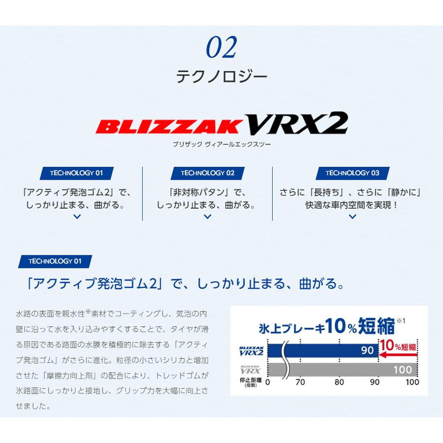 2022年製確約 165/65R15 スタッドレスタイヤ 4本セット BRIDGESTONE ブリヂストン BLIZZAK VRX2 165 65 R15 81Q ショップ・会社発送のみ ...
