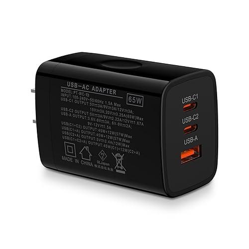 Hootek 充電器 Type-C 65W(USB PD USB-A & USB-C 3ポート)/GaN採用/PD対応/PPS規格対応/PSE : CBA’sストア - 通販 - Yahoo ...
