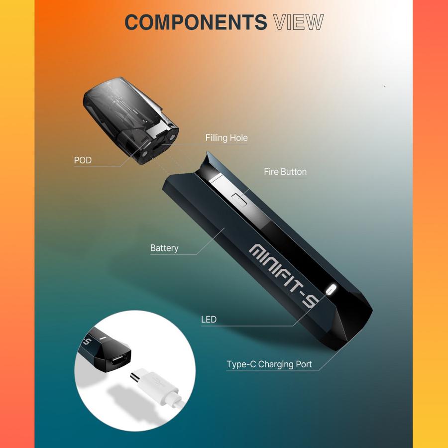 ヴェポライザー JUSTFOG ジャストフォグ miniFIT S Plus 650mAh ミニフィット プラス スターターキット リキッド用 ペン型 CBD CBN VAPE ベイプ ...