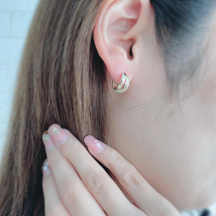 ピアス フープ ラインストーン ゴールド 2連 ジルコニア シルバー925 S925 : アクセサリー セレクトショップ Mut. - 通販 - Yahoo!ショッピング