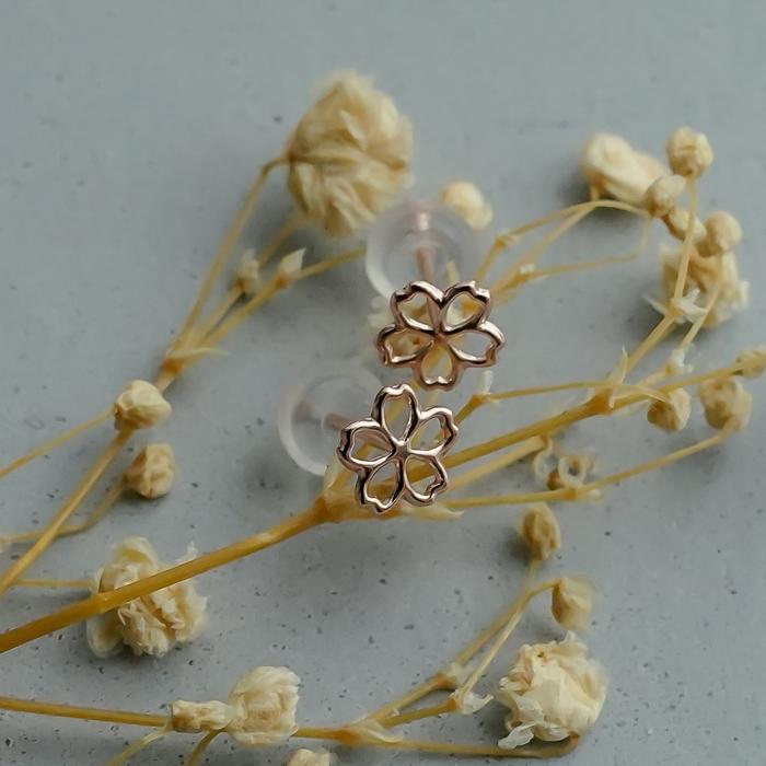 ピアス K10PG 10K 10金 ピンクゴールド 桜 サクラ 花 プチ : アクセサリー セレクトショップ Mut. - 通販 - Yahoo!ショッピング