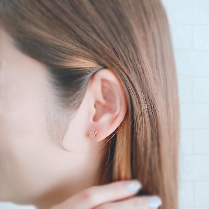 ピアス K10PG 10K 10金 ピンクゴールド 桜 サクラ 花 プチ : アクセサリー セレクトショップ Mut. - 通販 - Yahoo!ショッピング