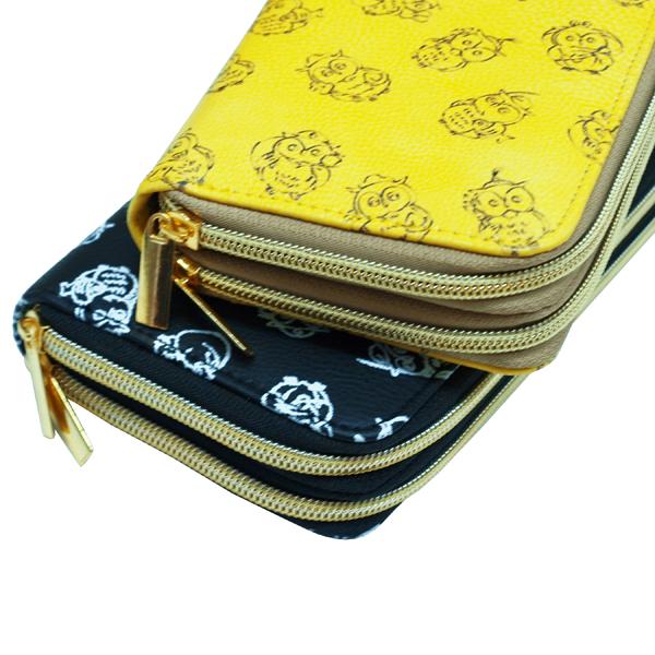 ふくろう 福財布 福 フクロウ黄色 幸運黄財布 Wラウンドファスナー ロングウォレット 送料無料 男女兼用 PUレザー 小銭入れ : CCCSTORES - 通販 - Yahoo!ショッピング