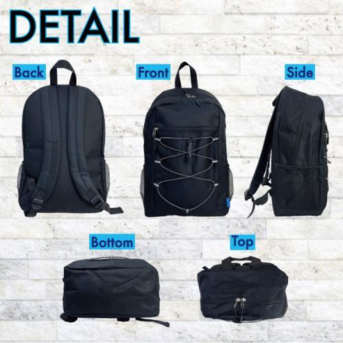 ウォーキング用 散歩用 リュックサック バンジーコード メッシュポケット付 A4サイズ対応 軽量＆大容量 避難用バッグ 多機能 デイパック バックパック 送料無料 : CCCSTORES ...
