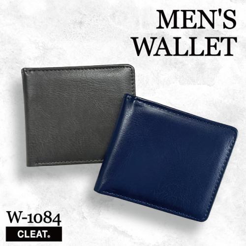 メンズ 定番 シンプル 薄型 二つ折り 財布 PUレザー 短財布 オリーブ ネイビー おしゃれ 紳士用 送料無料 箱無し : CCCSTORES - 通販 - Yahoo!ショッピング