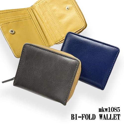 メンズ 定番 シンプル 薄型 二つ折り 財布 PUレザー 短財布 オリーブ ネイビー おしゃれ 紳士用 送料無料 箱無し : CCCSTORES - 通販 - Yahoo!ショッピング