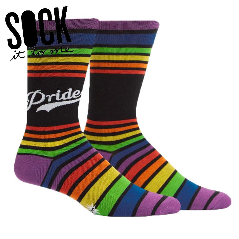 SOCK it to me ソックス メンズ 靴下 総柄 レインボー 派手 その他 クルーソックス Team Pride Sock It To ...
