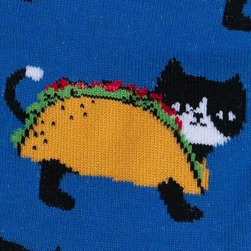 SOCK it to me クルーソックス ソックス レディース 靴下 総柄 ネコ 動物 タコス 食べ物 Let's Taco 'bout ...