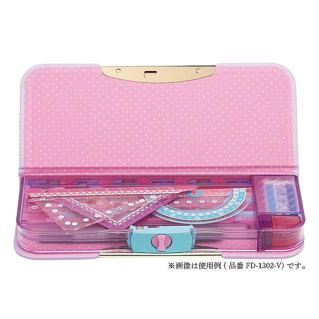 リアナティアラ アルロック筆入 両面スリムリボン クラシックバイオレット 新学期 文具 ハサミ 工作 図工 :N2180400 ...