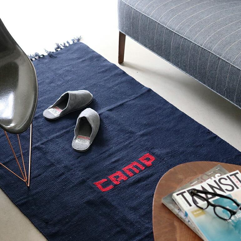 PUEBCO ラグ 90×180 おしゃれ キャンプラグ リビングラグ プエブコ HANDLOOMED RECYCLE YARN CAMP ...