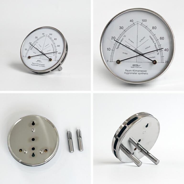 温度計 湿度計 温湿度計 アナログ サーモメーター 壁掛け 卓上 おしゃれ ドイツ製 フィッシャー Fischer Comfortmeter ...