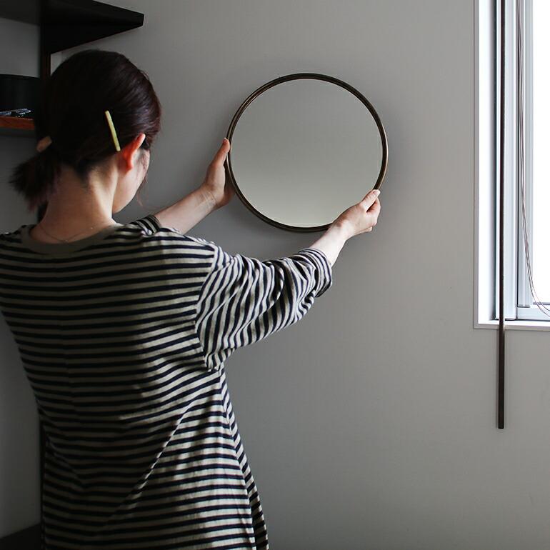 鏡 ミラー 壁掛け 丸 おしゃれ アイアンフレーム HINODE ヒノデ ROUND MIRROR アンティークブラスカラー インテリア 店舗 : CDC GENERAL STORE - 通販 ...