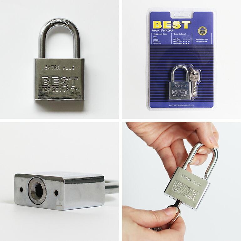 南京錠 カギ 丈夫 防犯グッズ ステンレス 鍵4本 BUFF バフ BEST Heavy Duty Lock Key 08 Sサイズ ...