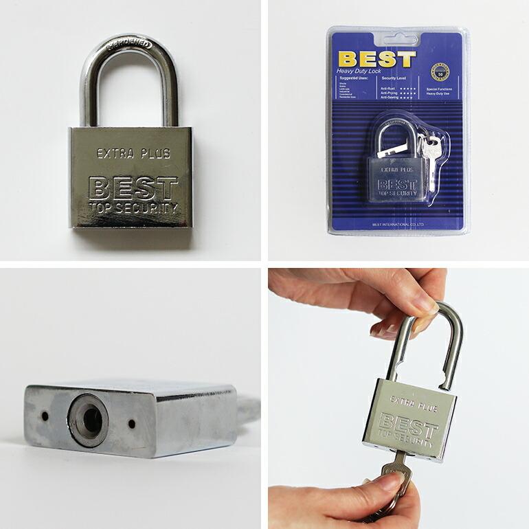 南京錠 カギ 丈夫 防犯グッズ ステンレス 鍵4本 BUFF バフ BEST Heavy Duty Lock Key 08 Mサイズ ...