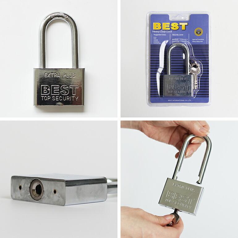 南京錠 カギ 丈夫 防犯グッズ ステンレス 鍵4本 BUFF バフ BEST Heavy Duty Lock Key 08 Lサイズ ...