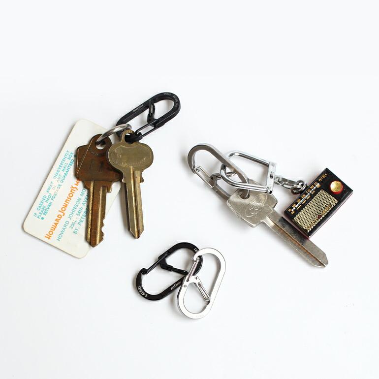 NITE IZE カラビナ キーホルダー キーリング アメリカ クリップ シンプル ブラック シルバー ナイトアイズ Gシリーズ DUAL CHAMBER CARABINER #1 (2個入 ...