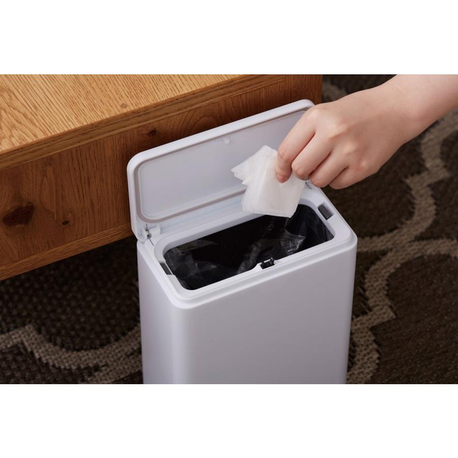 ゴミ箱 ideaco チューブラーミディアムフラップ ふた付き 3Lサイズ スリム トイレポット 生ごみ ダストボックス イデアコ TUBELOR medium flap マットホワイト ...