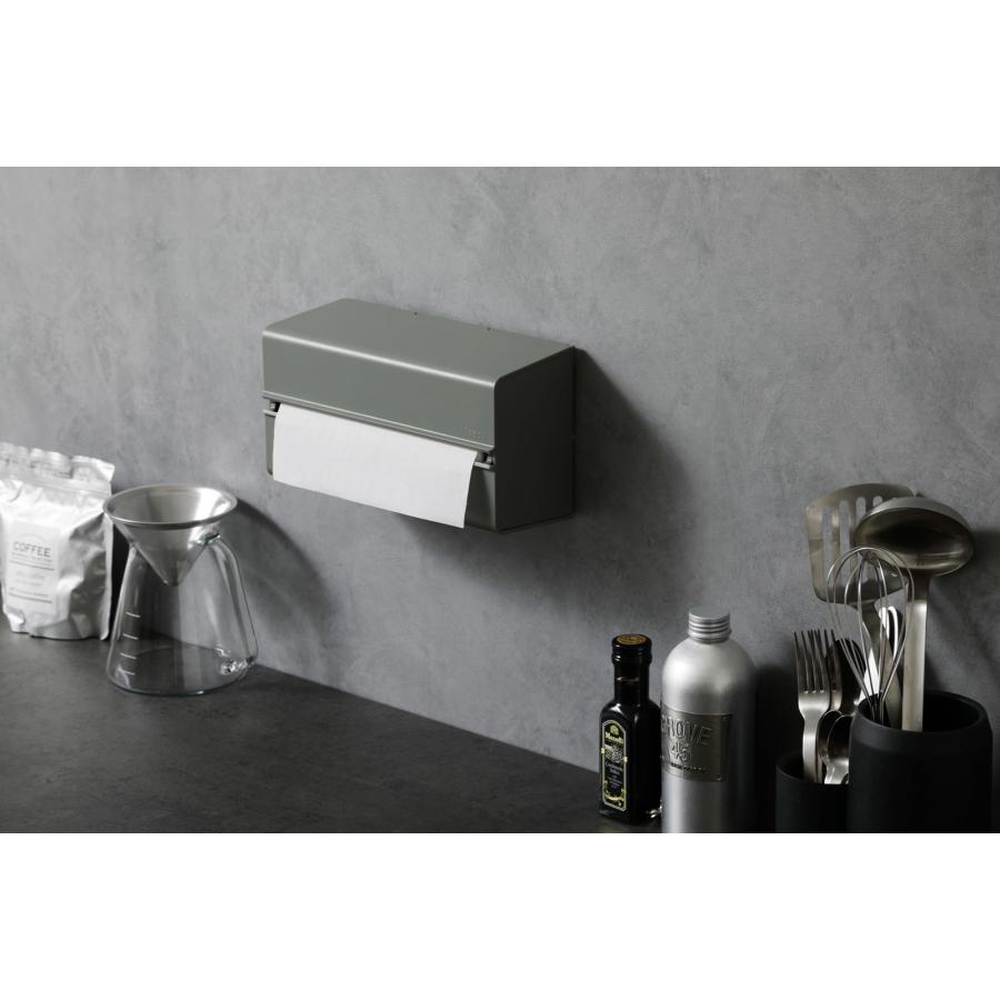 ペーパータオルホルダー ideaco イデアコ WALL PT2 壁掛けペーパータオルケース 大きめ 大容量 壁付け キッチンペーパー ペーパータオルケース ホワイト : クラシモノ CDF ...