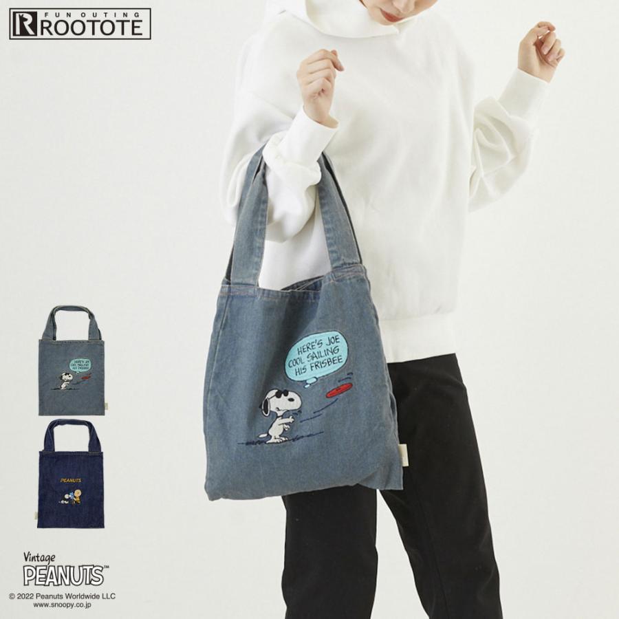 ROOTOTE 2022新作 スヌーピーバッグ ルートート IP.チューブ.デニム.ピーナッツ デニム スヌーピー刺繍 スヌーピートートバッグ コミック : クラシモノ CDF - 通販 ...