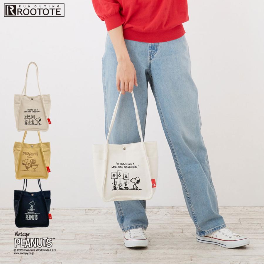 ROOTOTE 2023新作 スヌーピーバッグ ルートート スクエア.ピーナッツ-8C ミニ 小さめ トート おしゃれ スヌーピー 肩掛け スヌーピーコラボ 正規品 フラウア : クラシモノ ...