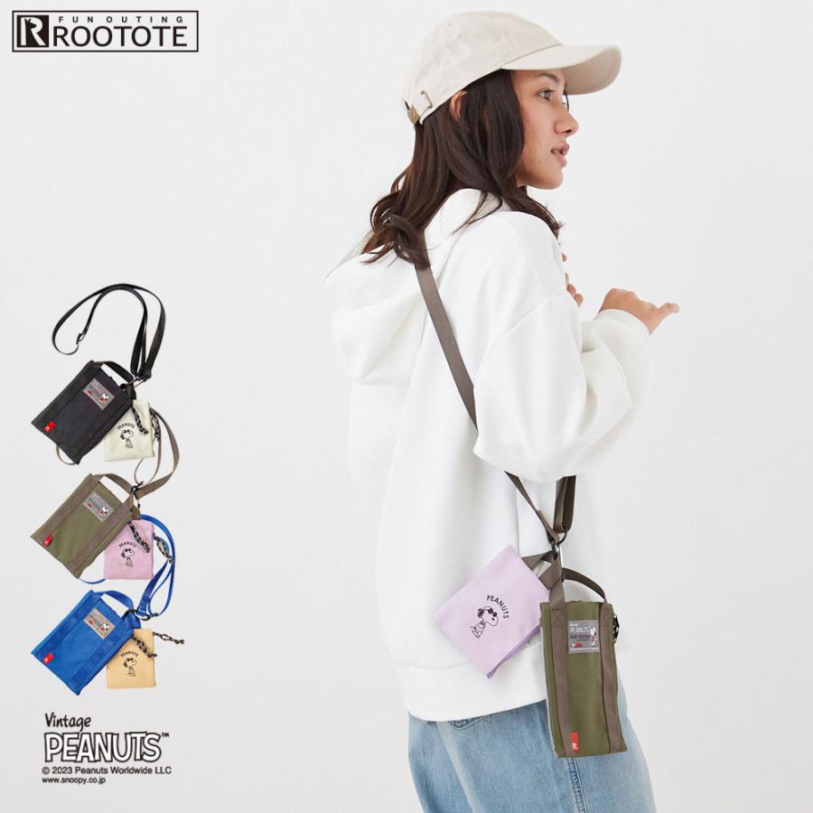 ROOTOTE 2023新作 スヌーピーバッグ ルートート IP.ランヤード.ピーナッツ-8K 小さめ ミニ バッグ ポーチ ショルダー スヌーピー スヌーピーコラボ ブルー : クラシモノ ...