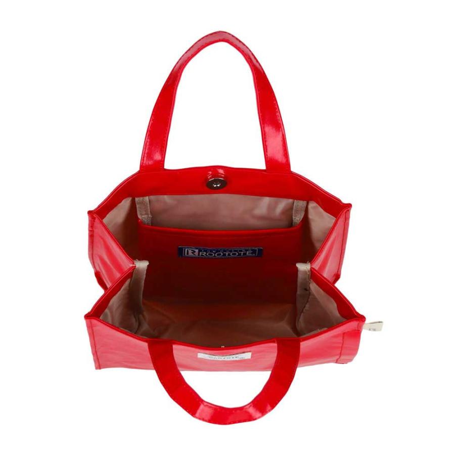 ROOTOTE 2023新作 トートバッグ ルートート EU.A4アーキャトル.ラミネート-G 艶 エナメル おしゃれ レッスンバッグ レディーストート トート 正規品 レッド : クラシモノ ...