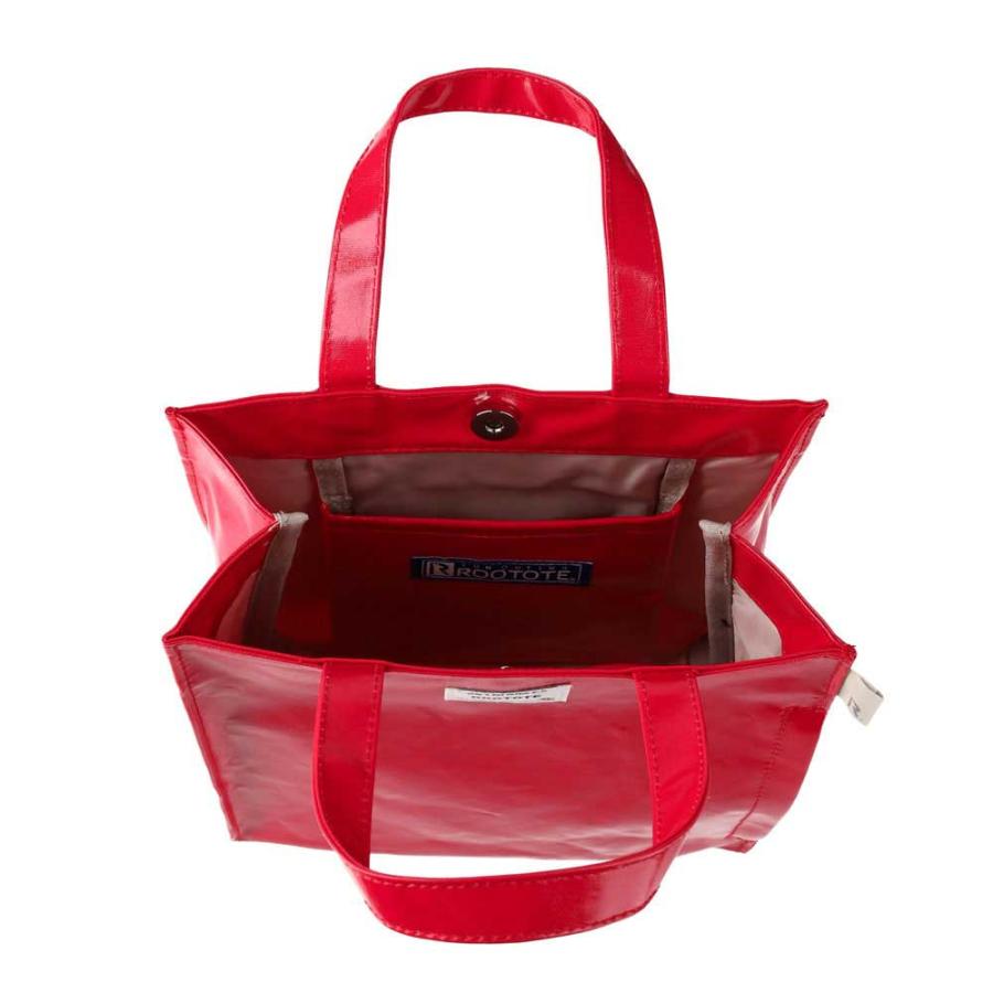 ROOTOTE 2023新作 トートバッグ ルートート EU.スクエア.ラミネート-G 小さめ 艶 エナメル おしゃれ ミニトート レディーストート トート 正規品 レッド : クラシモノ ...