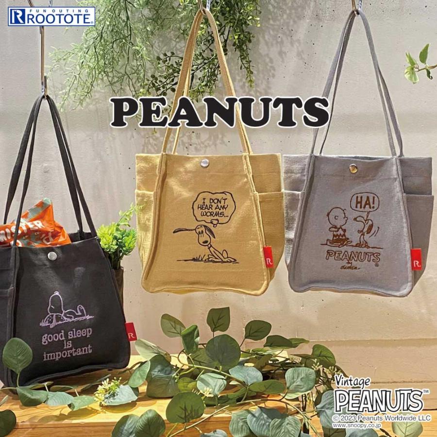 ROOTOTE 2023新作 スヌーピーバッグ ルートート IP.スクエア.ピーナッツ-8N レディーストート 小さめ ミニ コラボ スヌーピートートバッグ 正規品 ワームス : クラシモノ ...