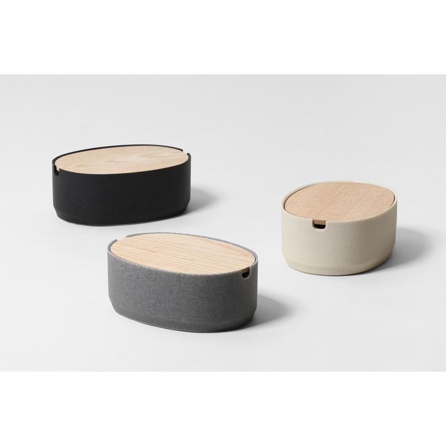 小物入れ ideaco イデアコ オーバルボックス Mサイズ ロータイプ（低） 木目 コンパクト 卓上 収納ボックス 収納ケース 正規品 ストーンサンドグレー : 23275 : クラシモノ ...