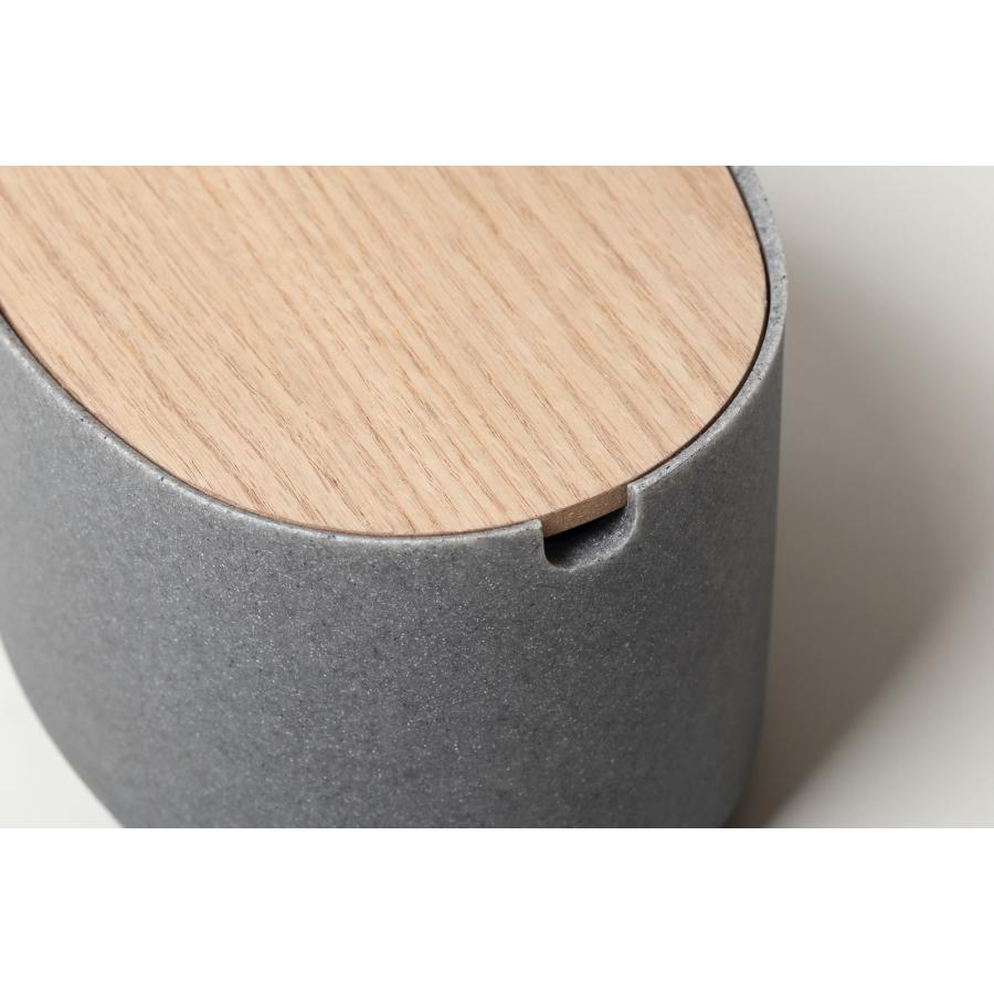 小物入れ ideaco イデアコ オーバルボックス Mサイズ ハイタイプ（高） 木目 コンパクト 卓上 収納ボックス 収納ケース 正規品 ストーンサンドブラック :23277:暮らし・モノ C ...