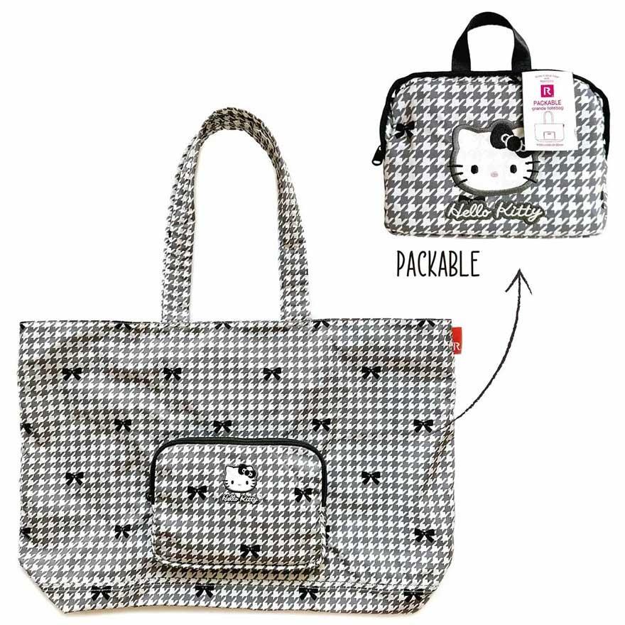 ROOTOTE（ルートート） 2024新作 ハローキティ50周年 サンリオ IP.グランデ.パッカブル.ハローキティ-A キャリーオンバッグ サンリオコラボ ハウンドトゥース : クラシモノ ...